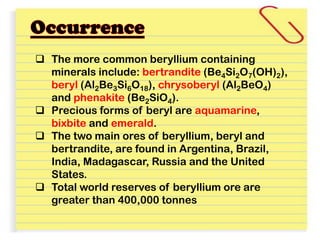 Beryllium | PPT