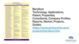 Beryllium | PDF
