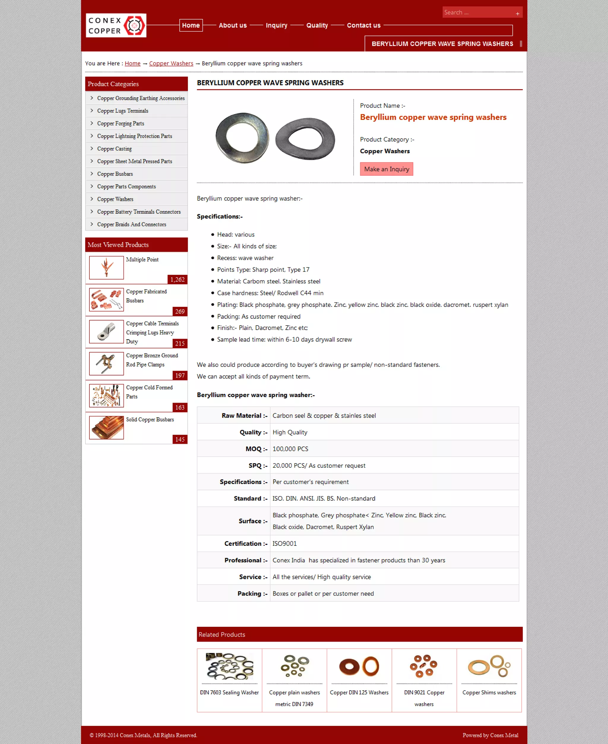 Beryllium copper wave spring washers | PDF