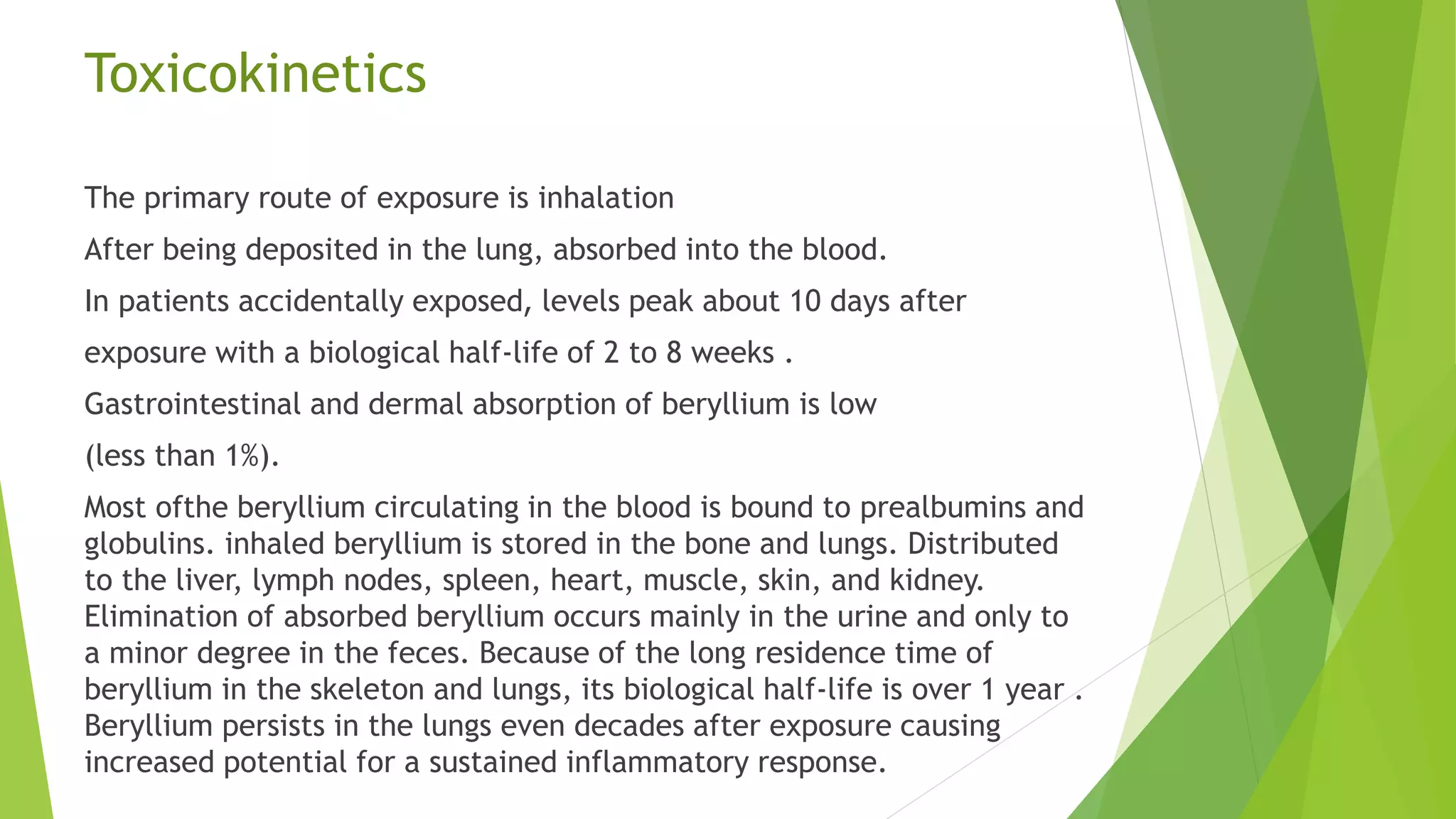 Beryllium toxicity | PPTX