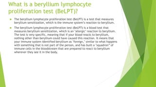 Beryllium toxicity | PPTX