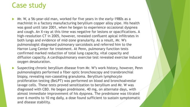 Beryllium toxicity | PPTX