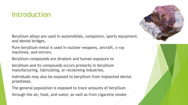 Beryllium toxicity | PPTX