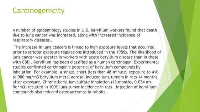 Beryllium toxicity | PPTX