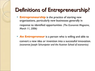 Unleash The Entrepreneur in You! | PPT