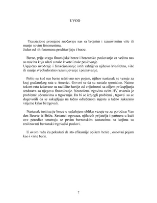 Berze pojam i vrste berzi- | PDF