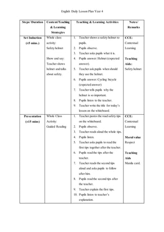 Be safe lesson plan | DOCX