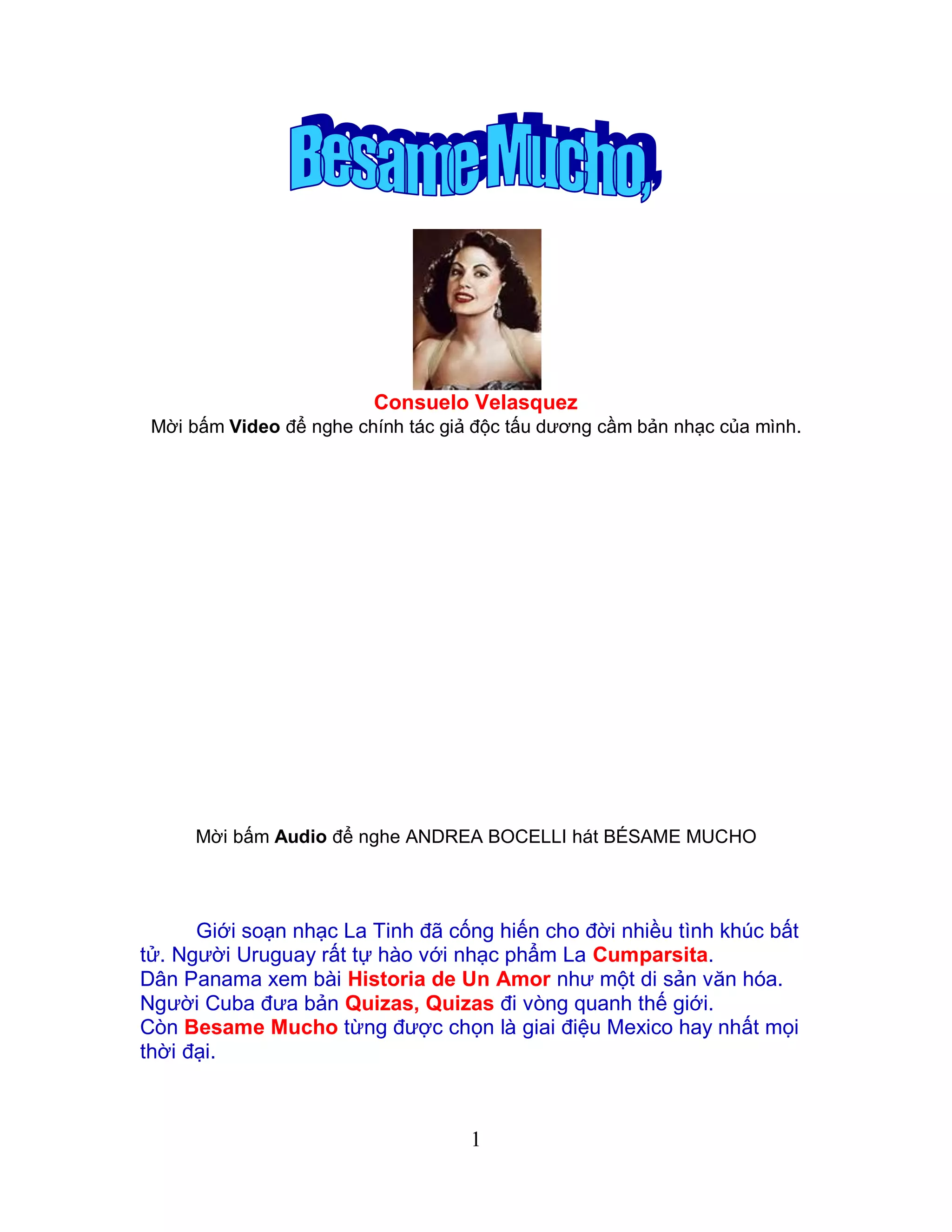 Besame mucho VHN | PDF