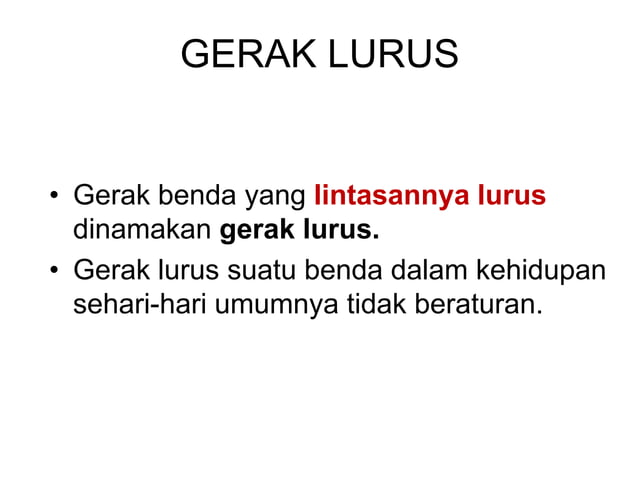 Besaran-besaran pada Gerak Lurus. Fisika. ppt | PPT
