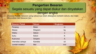 Besaran dan satuan | PPT