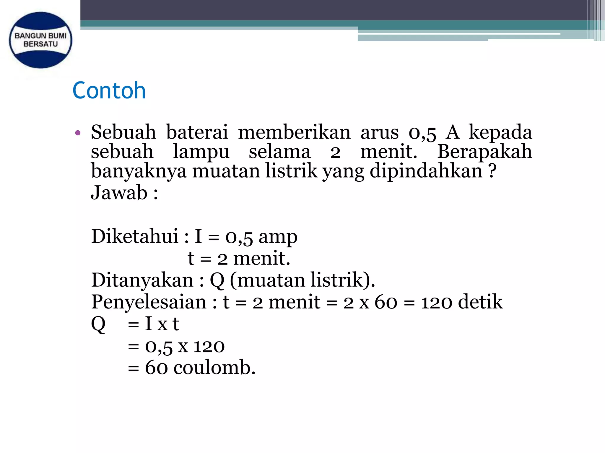 Besaran dan satuan listrik | PPTX