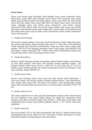 BESARAN & SATUAN | PDF