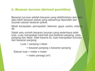 Besaran, satuan, dan pengukuran | PPTX