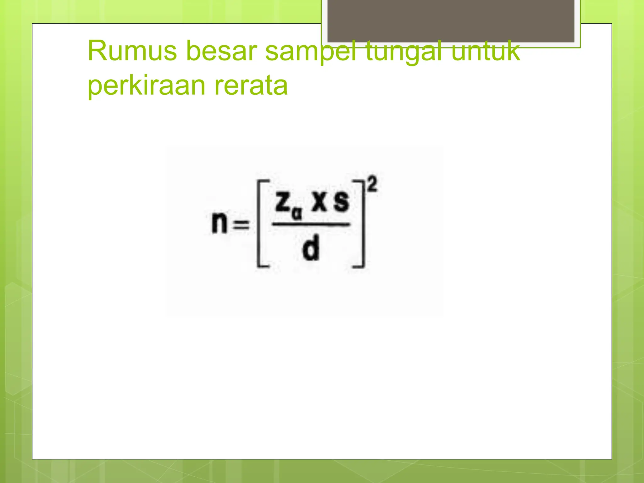 Cara menghitung besar Sampel Statistik.ppt