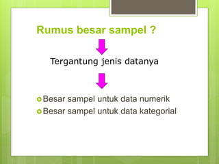 Cara menghitung besar Sampel Statistik.ppt