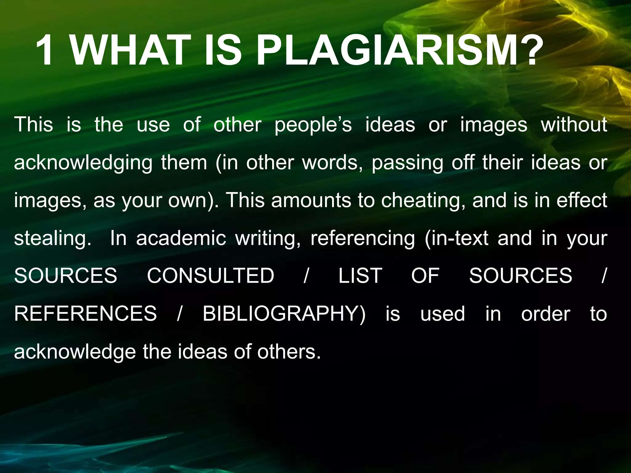 PLAGIARISM_THE BASICS FOR UNDERGRAD STUDENTS | PPT