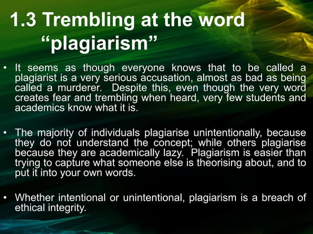 PLAGIARISM_THE BASICS FOR UNDERGRAD STUDENTS | PPT
