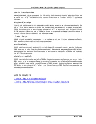 Bescom market strategy | PDF