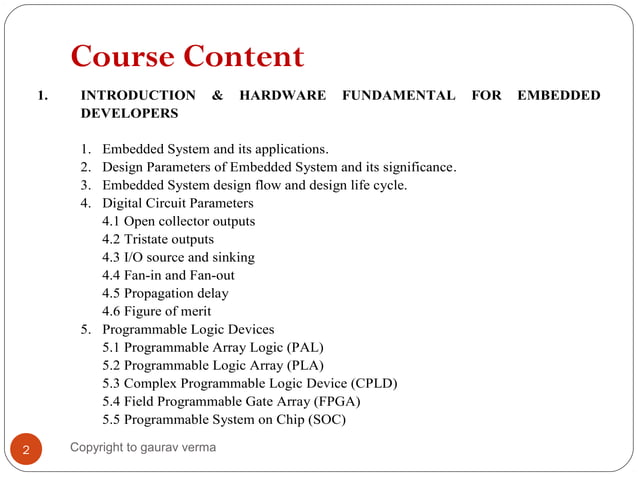 Introduction to Embedded Systems and its Applications | PPT | Computing ...