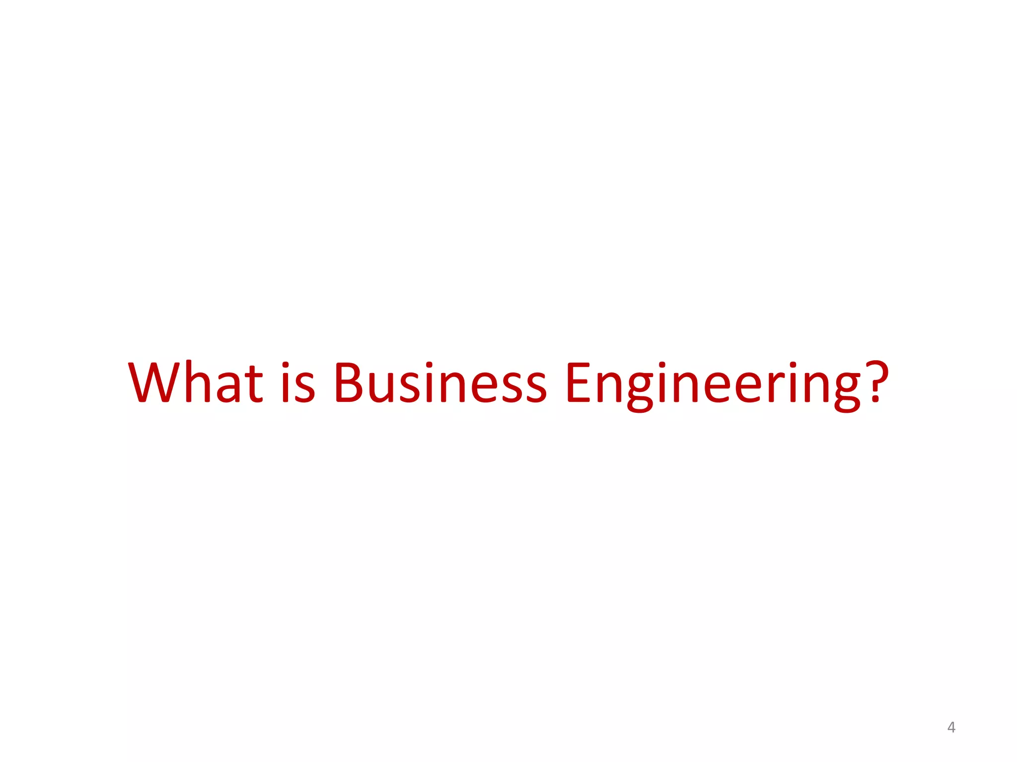 What is business engineering? | PDF