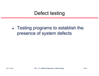 Defect Testing | PPT