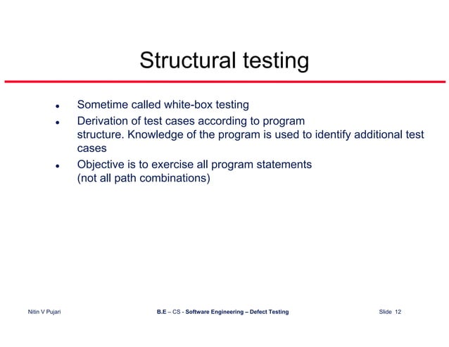 Defect Testing | PDF | Computer Software and Applications | Computing