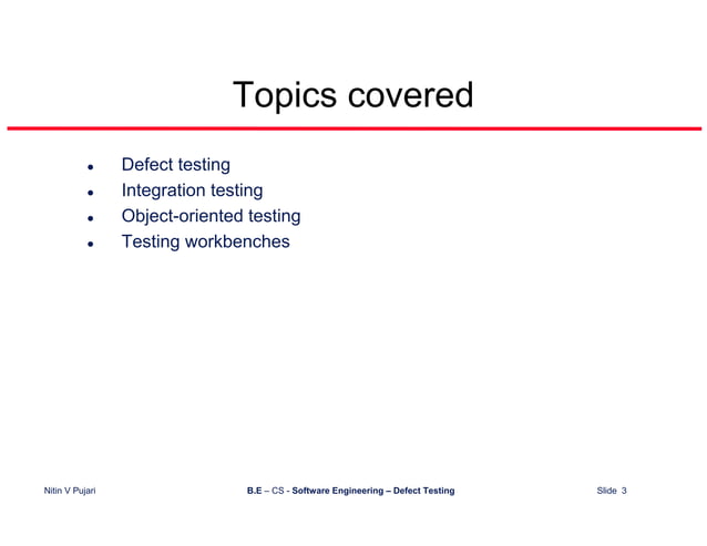 Defect Testing | PPT