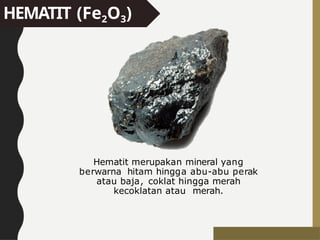 besi dan logamnya serta senyawa turunanannya | PPTX