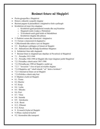 BESIMET FETARE NE SHQIPERI !!! | PDF