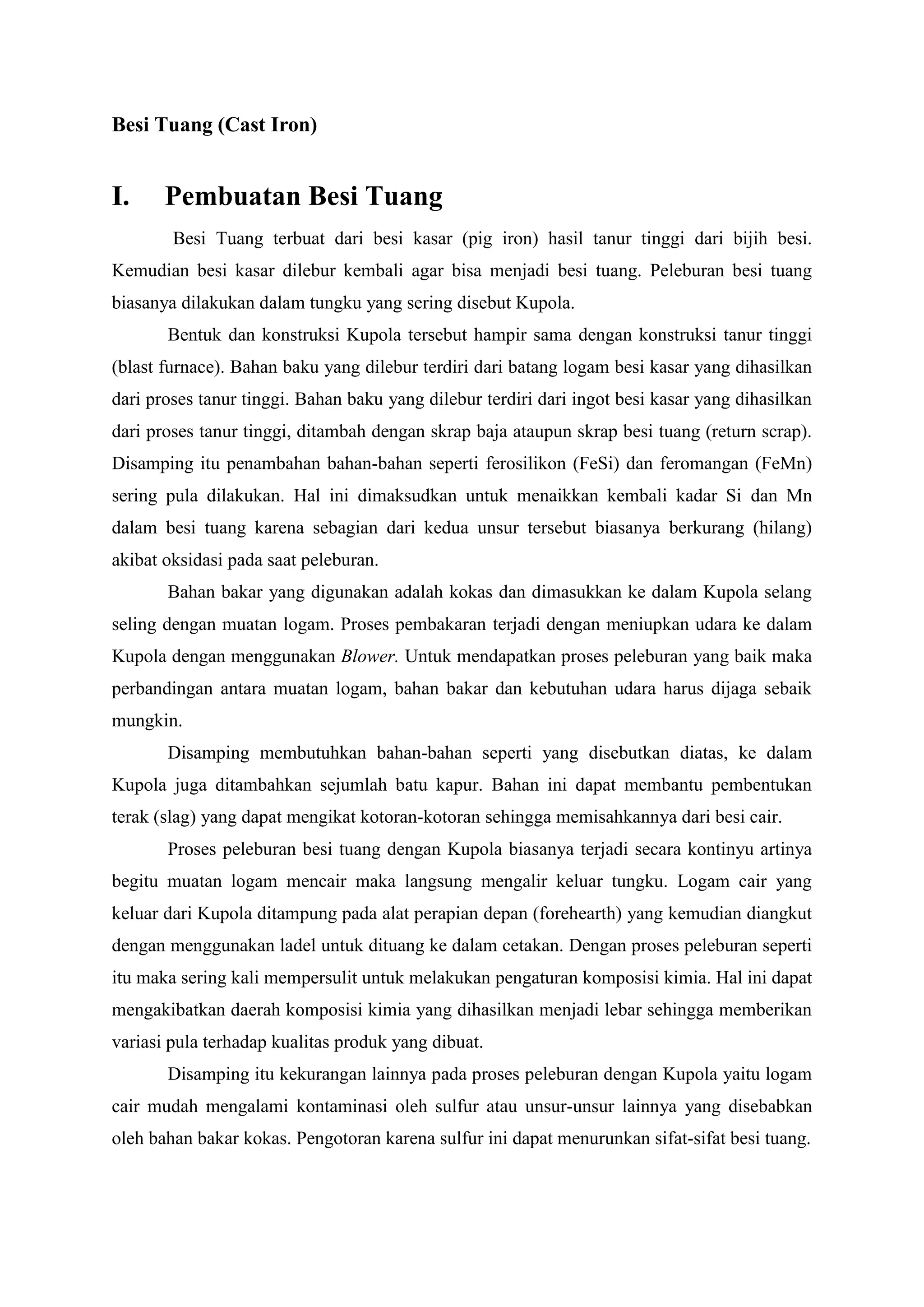 Besi tuang | DOCX