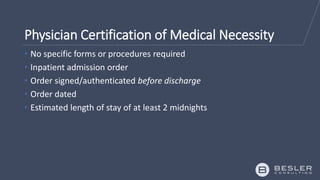 Appropriate Level of Care and the 2-Midnight Rule | PPTX