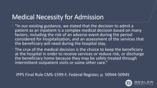 Appropriate Level of Care and the 2-Midnight Rule | PPTX
