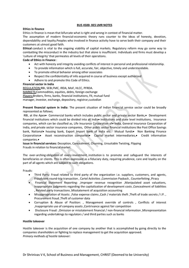 Bes lmr notes (1) | PDF