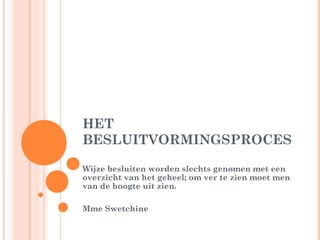 Besluitvormingsproces | PPT