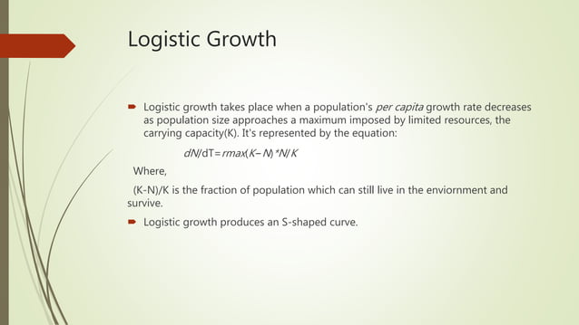 Exponential and Logistics Growth Curve - Environmental Science | PPTX ...