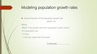 Exponential and Logistics Growth Curve - Environmental Science | PPTX