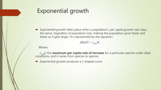 Exponential and Logistics Growth Curve - Environmental Science | PPTX