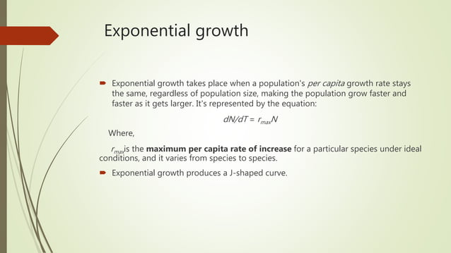 Exponential and Logistics Growth Curve - Environmental Science | PPTX ...