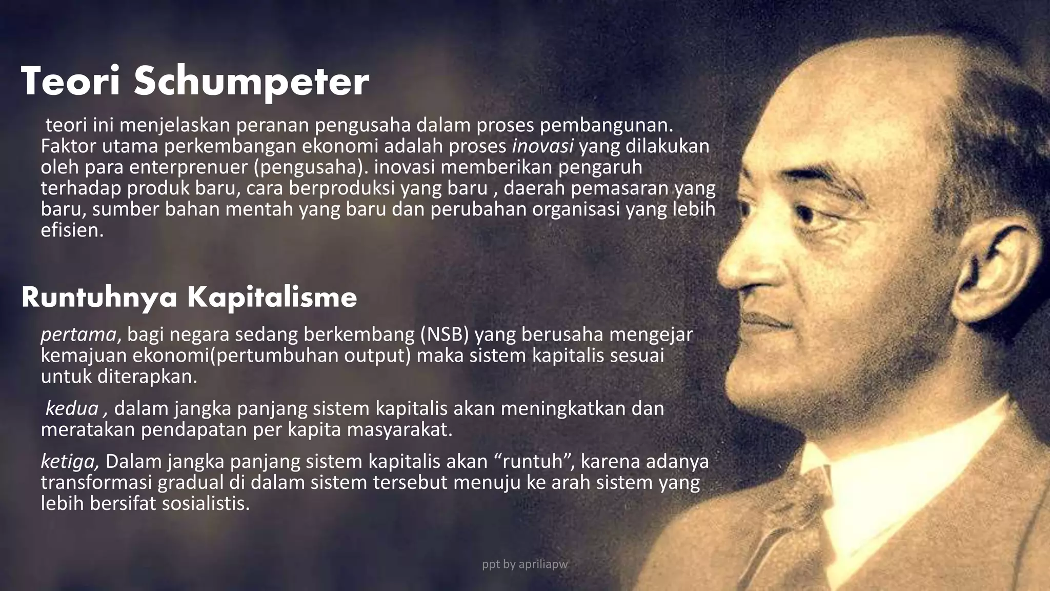 evolusi teori pembangunan dan tujuan pembangunan | PPTX