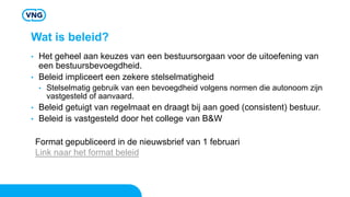 (Be)spreekuur - 7 maart 2024 - Format beleid | PPT