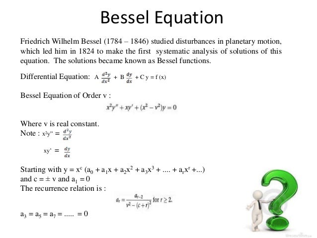 Bessel equation