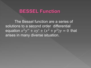 Bessel function and hankle transform | PPTX