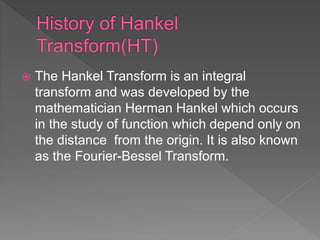 Bessel function and hankle transform | PPTX