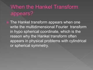 Bessel function and hankle transform | PPTX