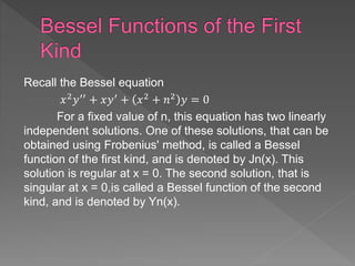 Bessel function and hankle transform | PPTX
