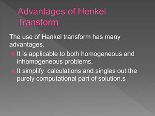 Bessel function and hankle transform | PPTX