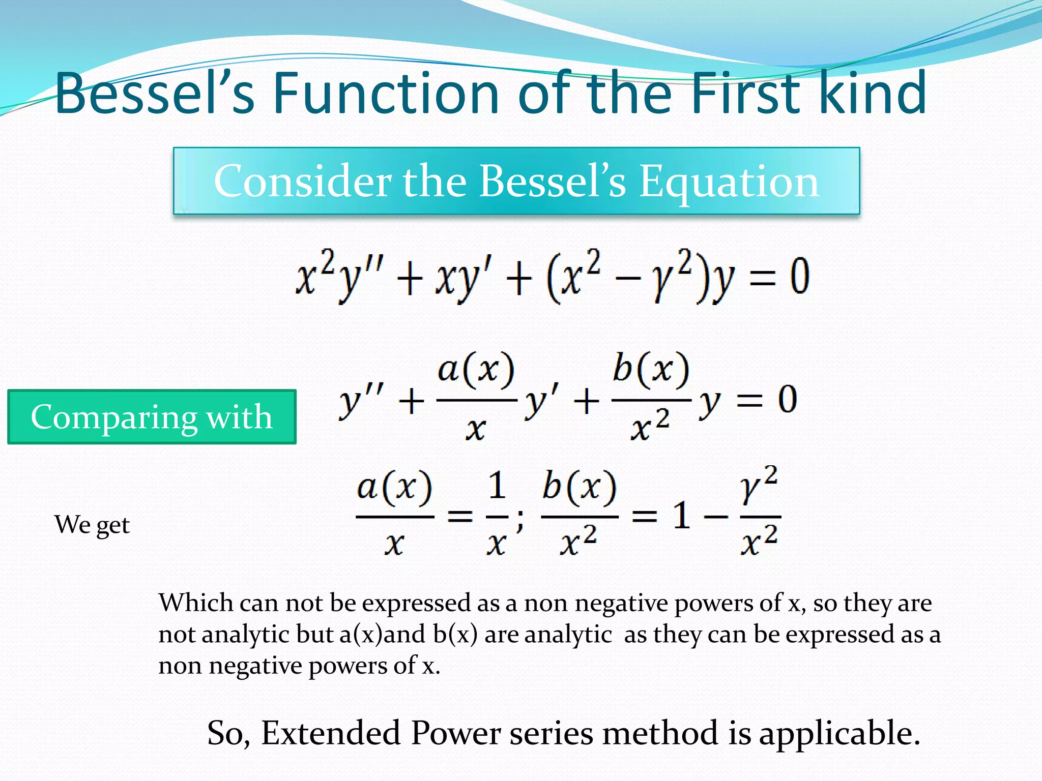 Bessel’s equation | PPTX