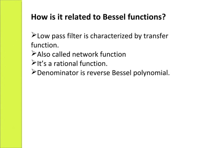 Practical Applications of Bessel's function | PPT