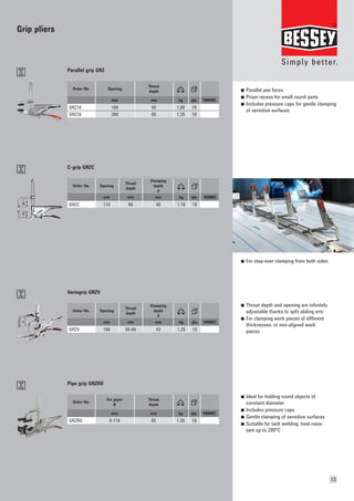 BESSEY Clamping to equipment and maschine tables | PDF | Woodworking ...