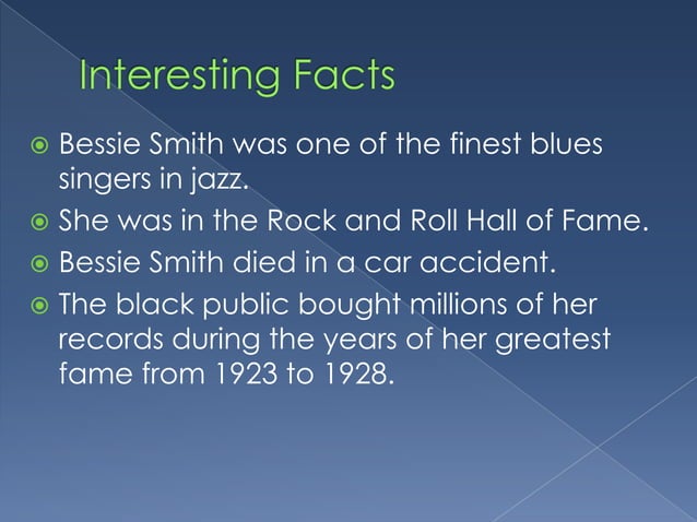 Bessie smith | PPT